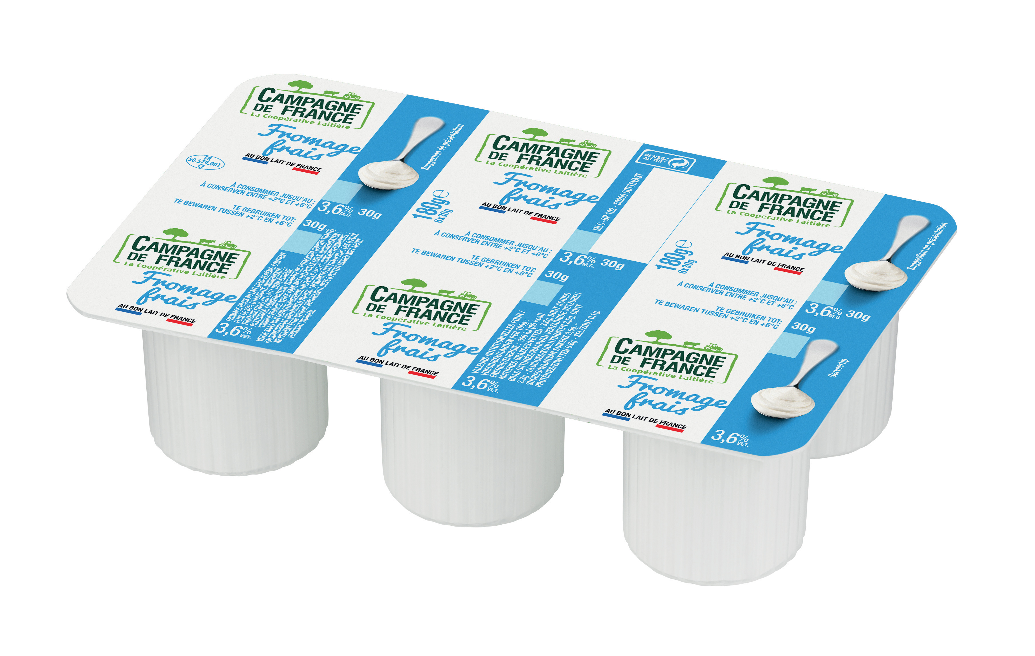 Fromage frais nature 3,6%MG CAMPAGNE DE FRANCE | Campagne de France