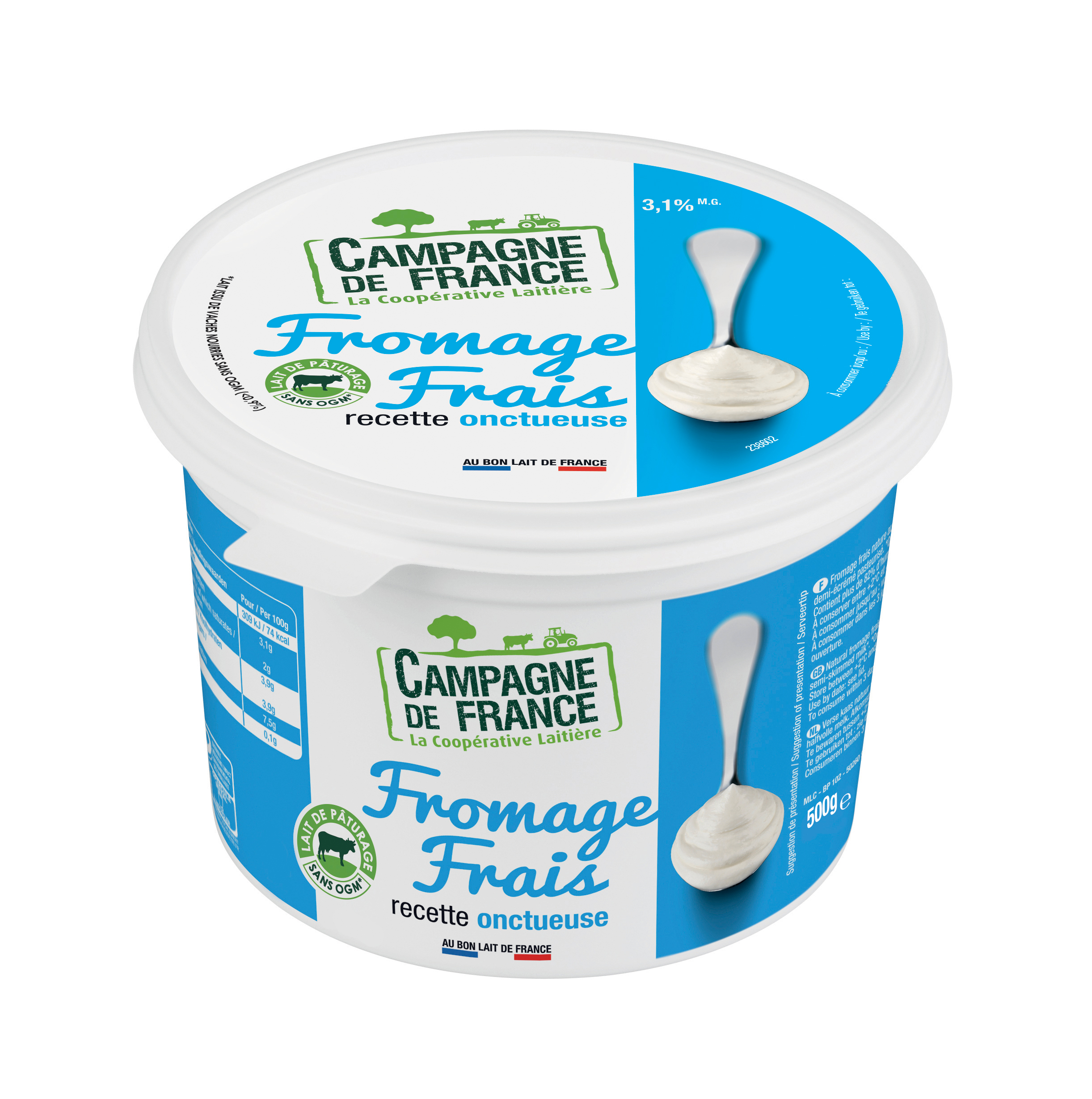 Fromage frais battu 3,1%MG CAMPAGNE DE FRANCE | Campagne de France