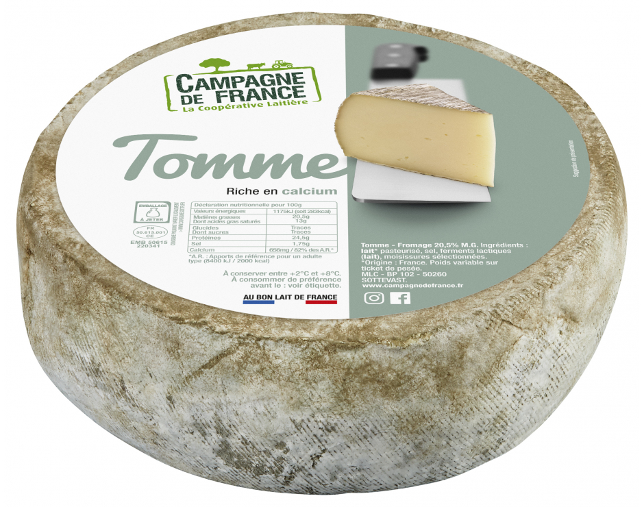 Tomme 20,5%MG CAMPAGNE DE FRANCE | Campagne de France